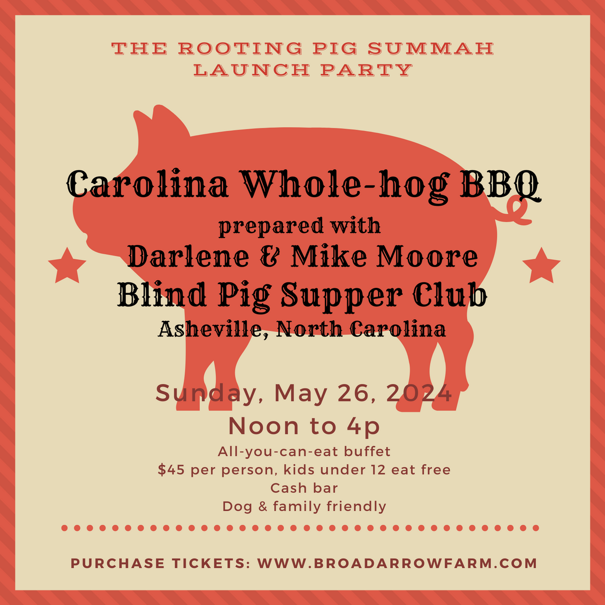 The Rooting Pig Summah Launch Party – Broad Arrow Farm Market & Butcher
